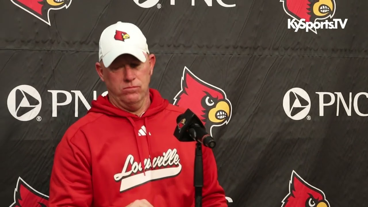 Louisville Cardinals Football Coach Jeff Brohm Recaps LOSS to Miami ...