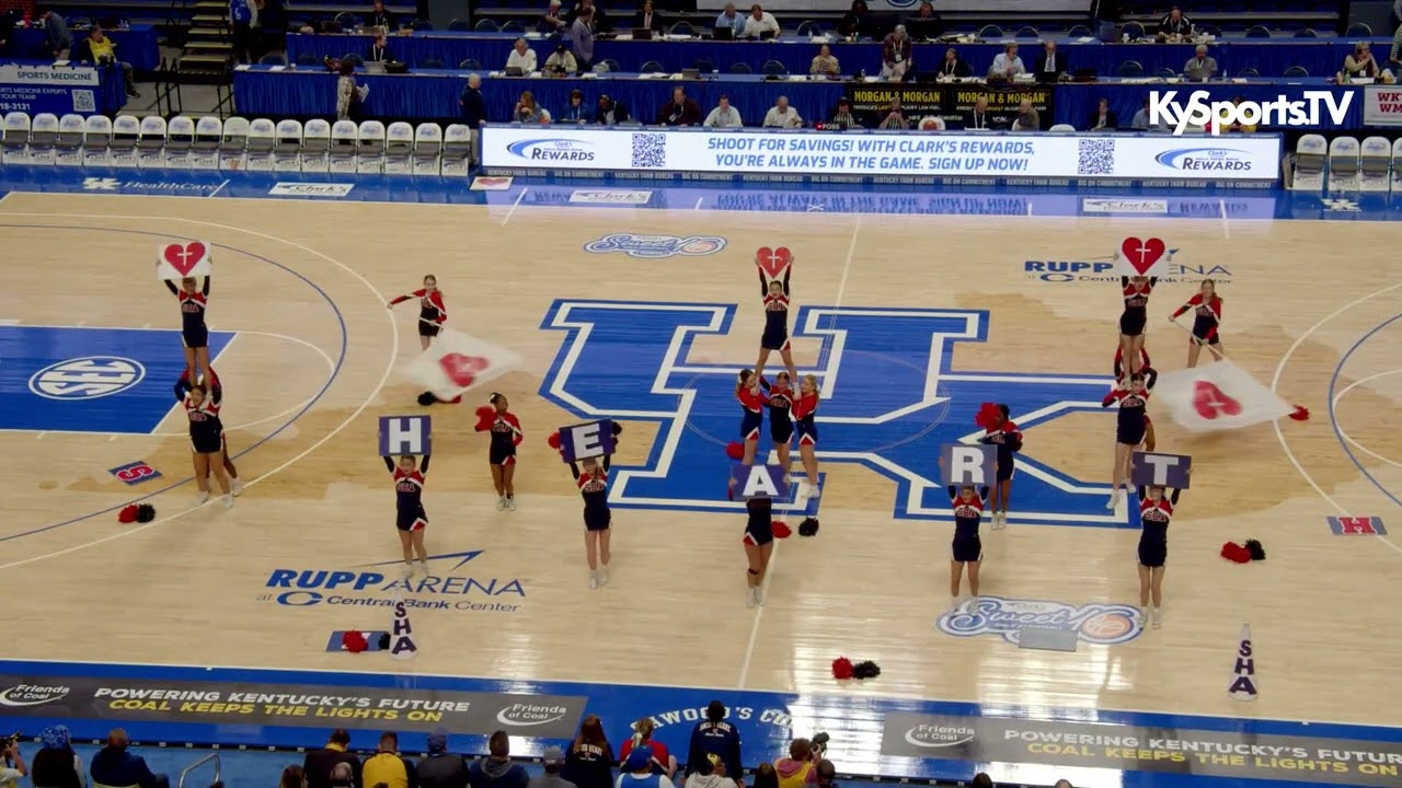 Sacred Heart Academy Cheer Performs at 2025 Girls Sweet 16 - KySports ...