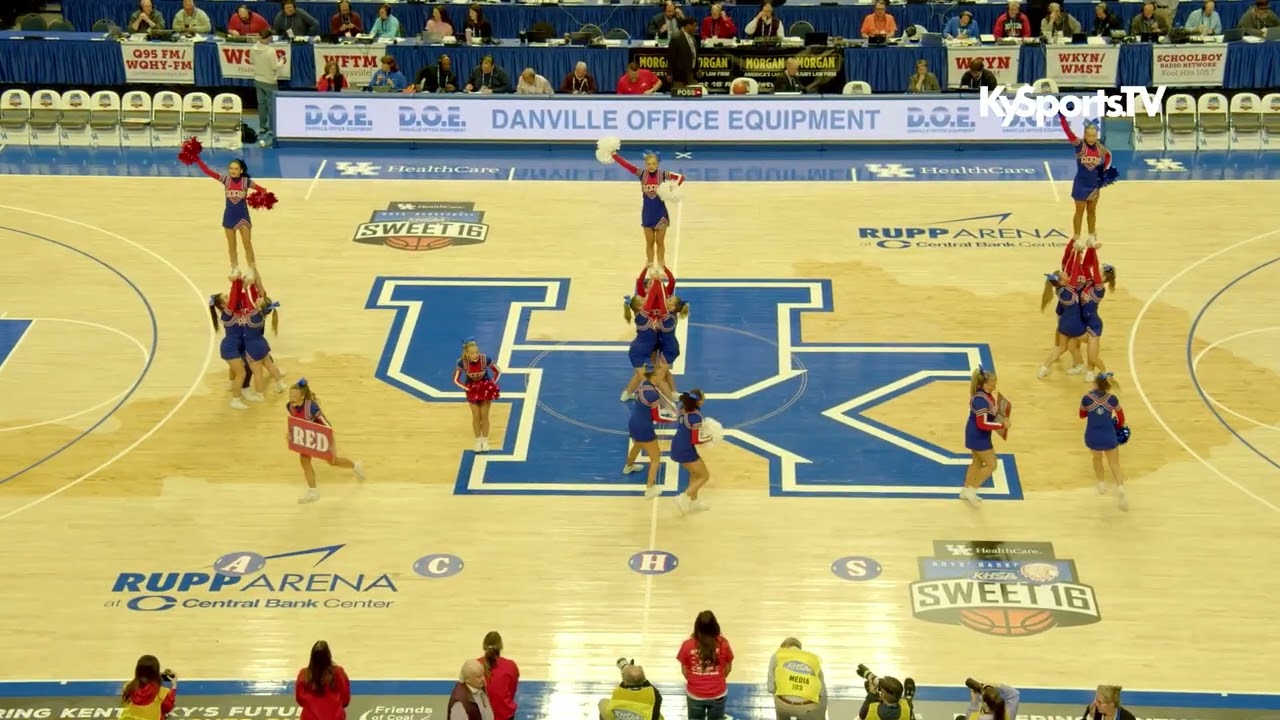 Adair County Cheer Performs During 2025 Boys Sweet 16 - KySports | KySports